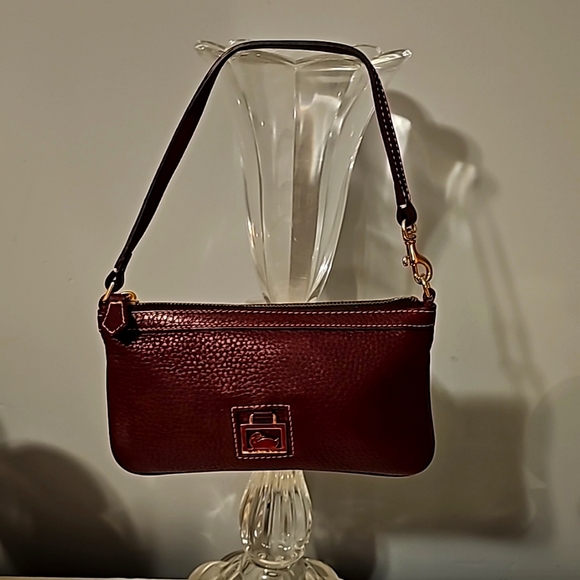 Dooney & Bourke | Bags | Dooney Bourke Leather Mini Purse Wine Color ...